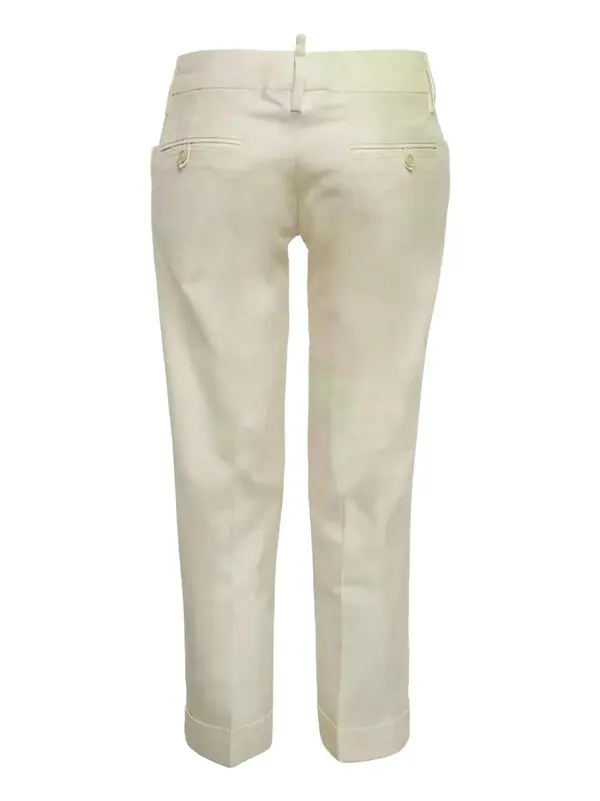 Dsquared2 Cream Tailored Cropped Trousers - Neutrals