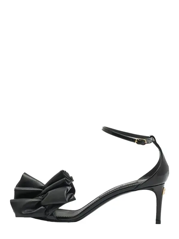 Dolce & Gabbana Keira Ruched Sandals - Black