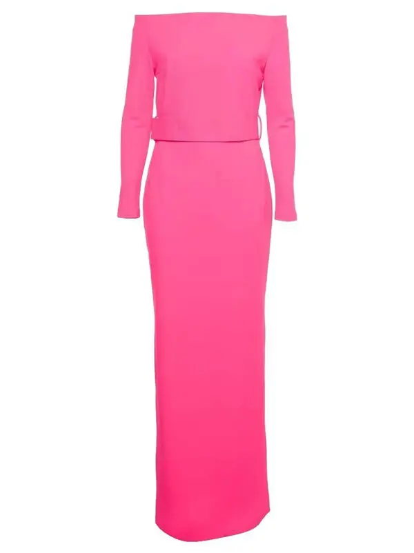 Solace London Off-the-shoulder Belted Maxi Dress - Pink