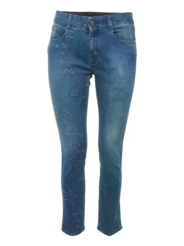 Stella McCartney Straight-leg Jeans With Star Pattern - Blue
