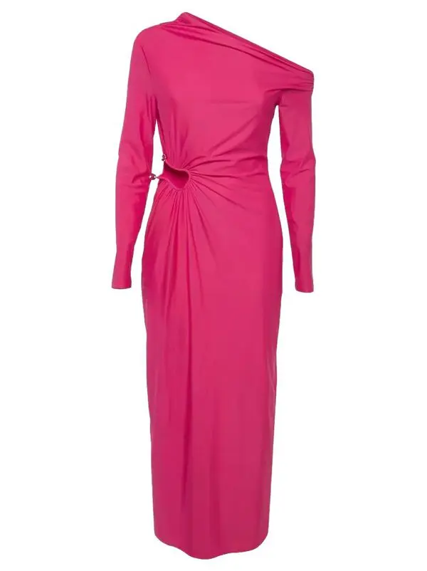 SELF-PORTRAIT One-shoulder Maxi Dress - Pink