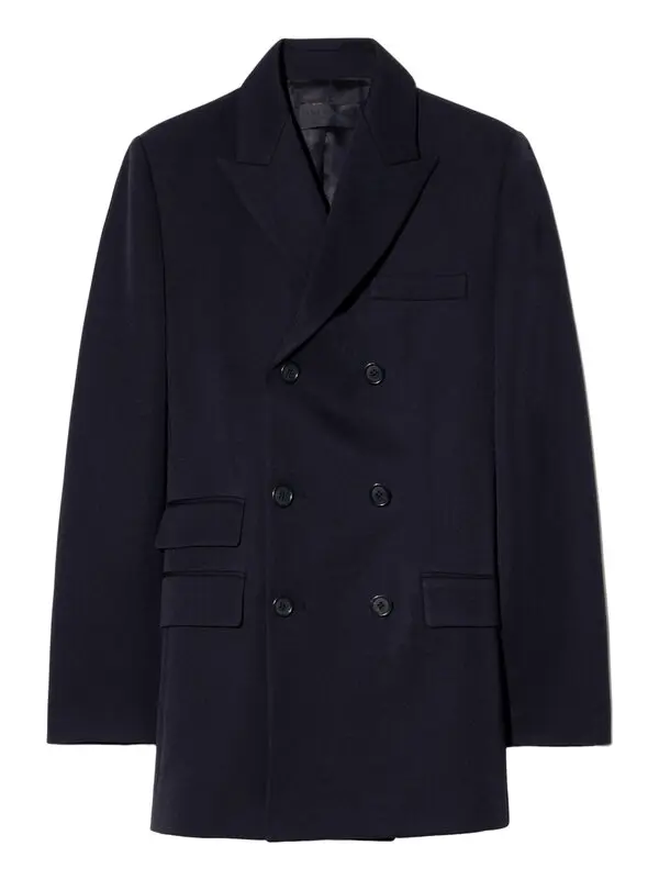 NILI LOTAN Double-breasted Wool Jacket - Black