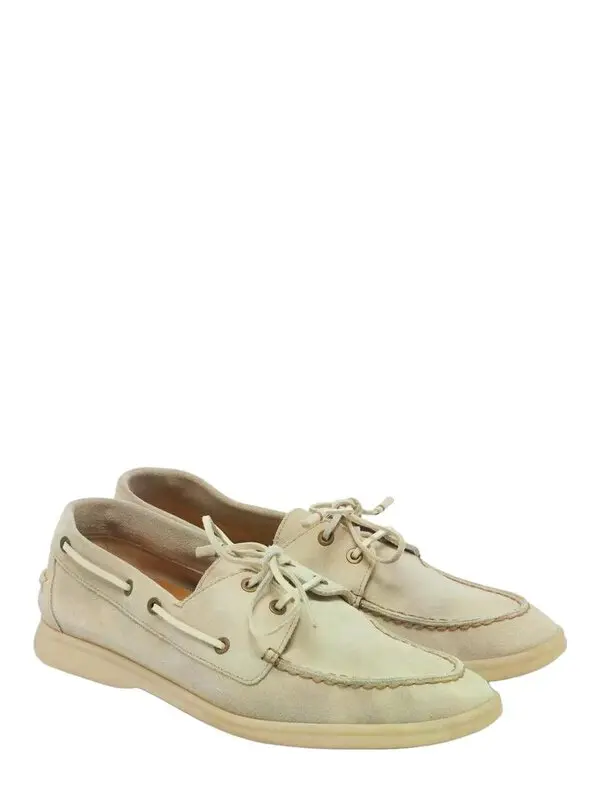 Loro Piana Suede Boat Shoes - Neutrals