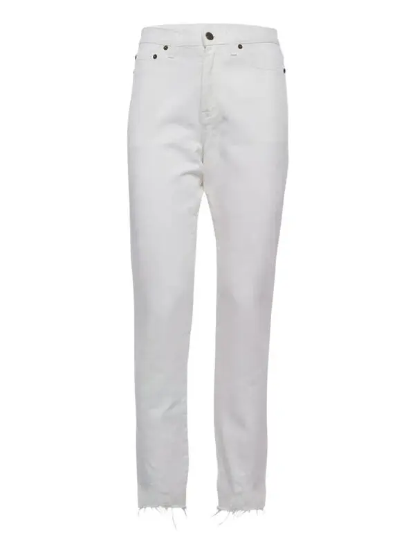 Saint Laurent Mid-rise Slim-fit Jeans - White