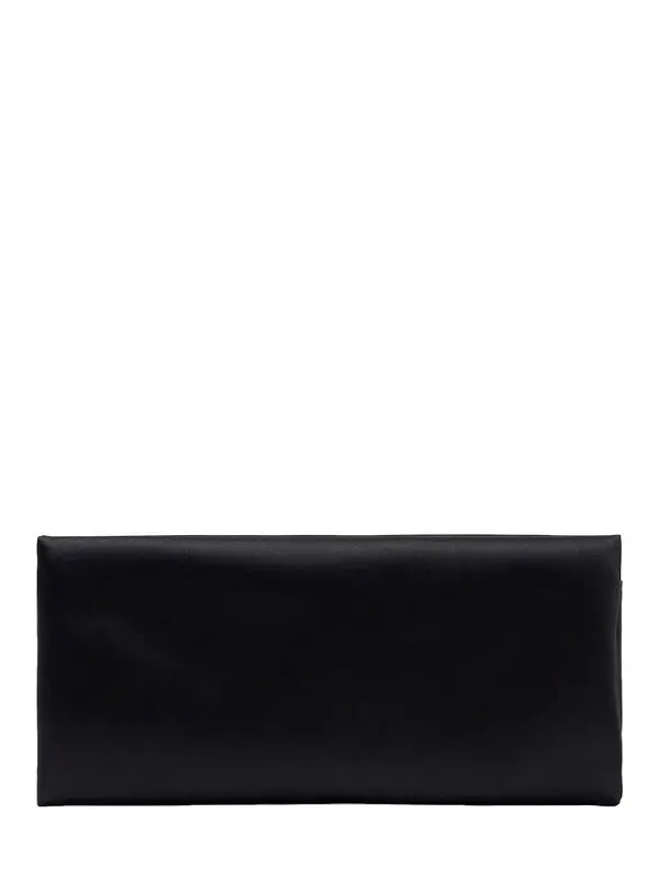 Saint Laurent Cassandre Satin Clutch - Black