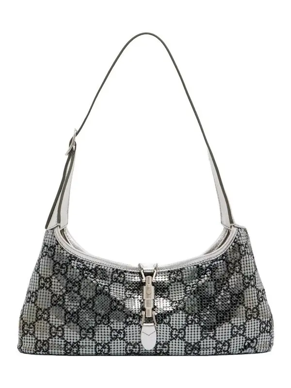 Gucci Jackie Slim Gg Mesh Shoulder Bag - Silver