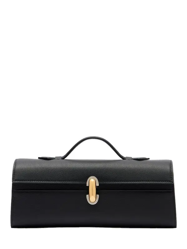 Savette Symmetry Slim Leather Top-handle Bag - Black