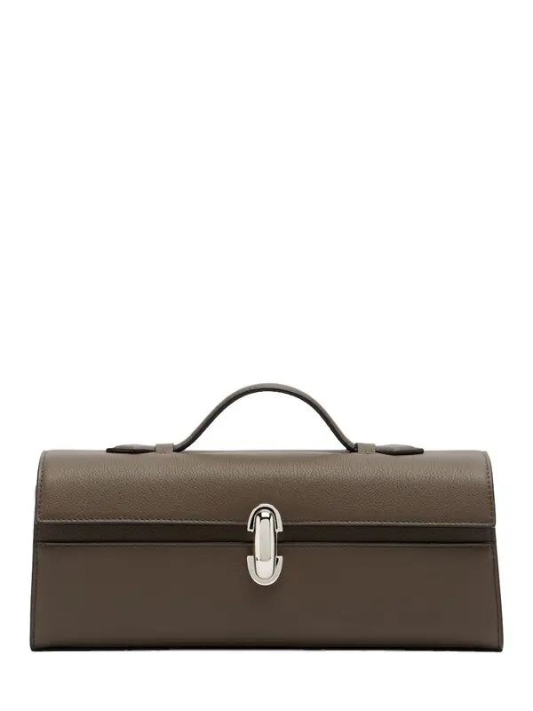 Savette Symmetry Slim Leather Top-handle Bag - Brown