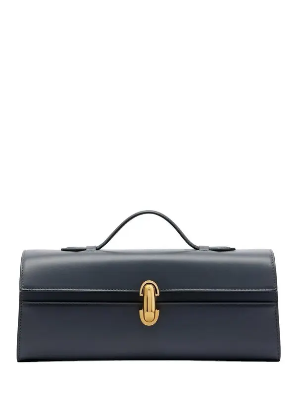 Savette Symmetry Slim Leather Top-handle Bag - Grey