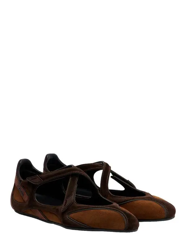 Attico Floor 01 Suede Ballet Flats - Brown