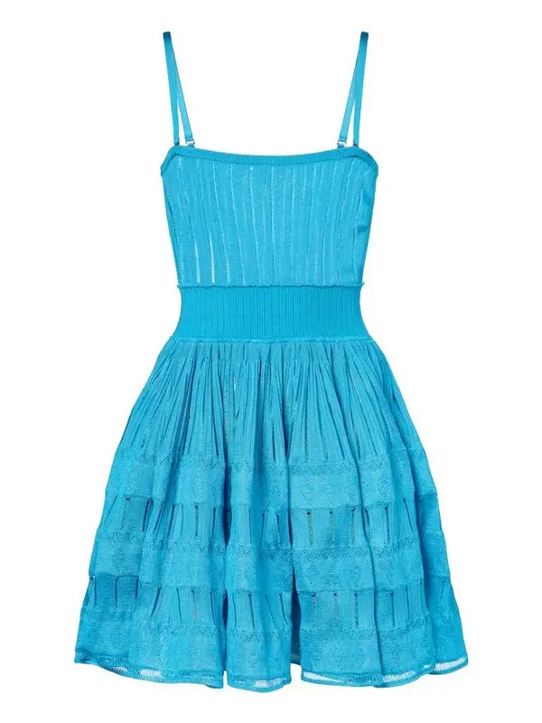 Alaïa Knitted Minidress - Blue