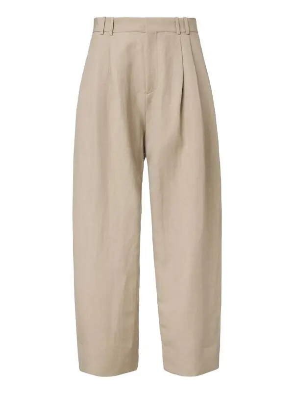 Studio Nicholson Linen And Wool Wide-leg Trousers - Beige