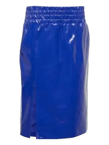 TOM FORD Textured Leather Pencil Skirt - Blue