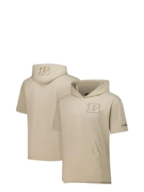 PRO STANDARD Cincinnati Bengals Neutrals Capsule Short Sleeve Pullover Hoodie - Tan