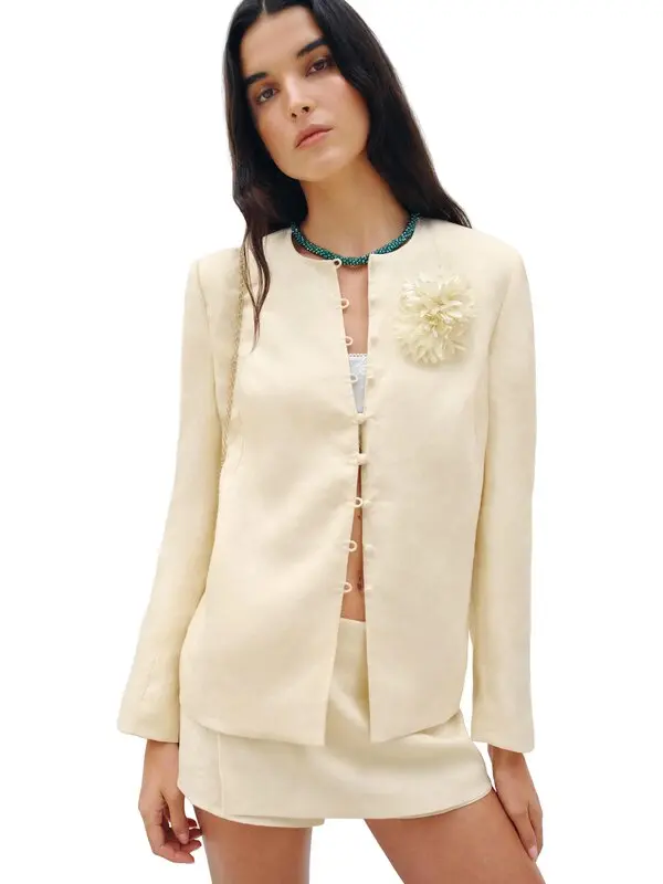 REFORMATION Ellis Jacket - Ivory