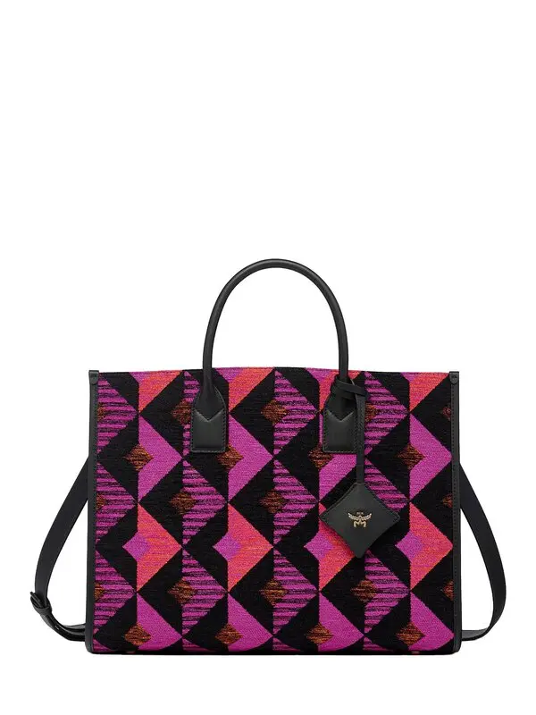 Mcm München Tote In Diamond Jacquard - Multi