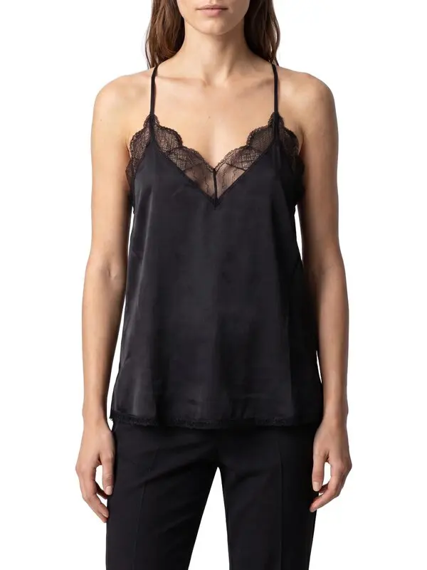 Zadig&Voltaire Lace Trim Camisole - Black