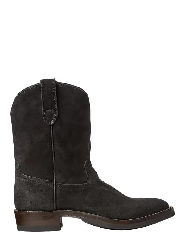 Ralph Lauren Roughout Suede Boots - Black