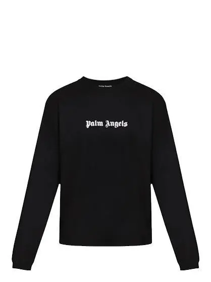 Palm Angels Classic Logo Slim Long Sleeve T-shirt - Black