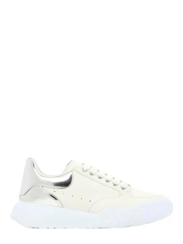 Alexander McQueen Court Trainers - White/silver