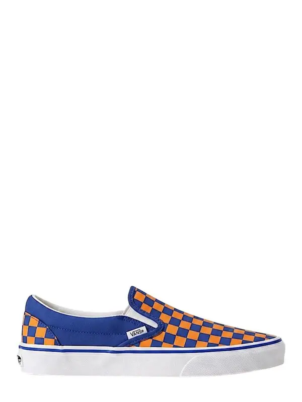 VANS Classic Slip-on Checkerboard Shoes - Blue/orange