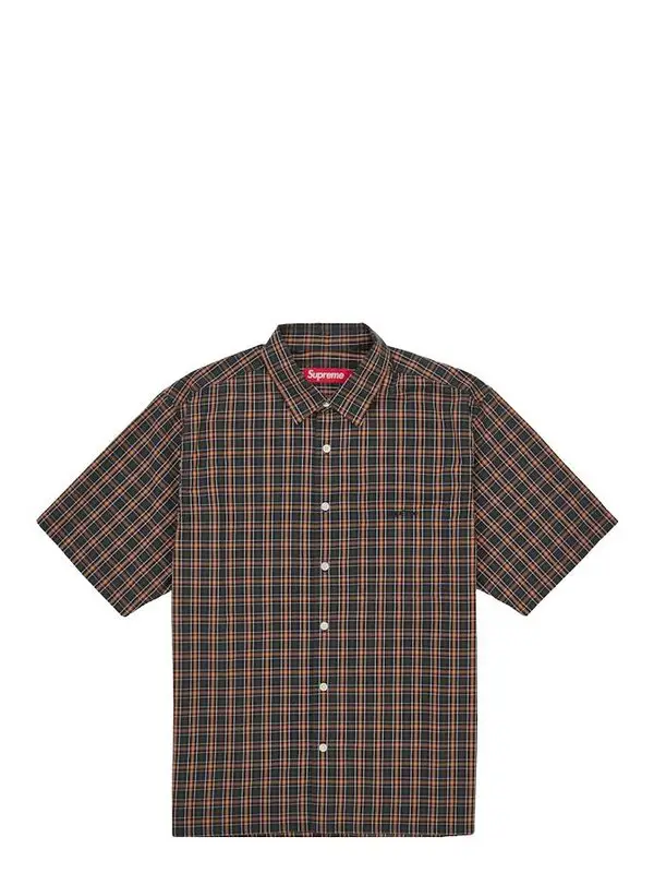 Supreme Mini Plaid Short Sleeve Shirt - Black