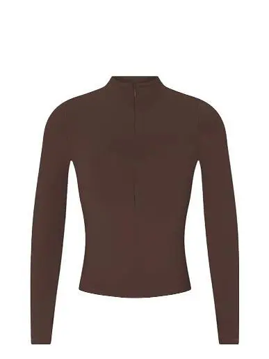 Nike X Skims Matte Half-zip Mock Neck Long Sleeve Top - Multicolor