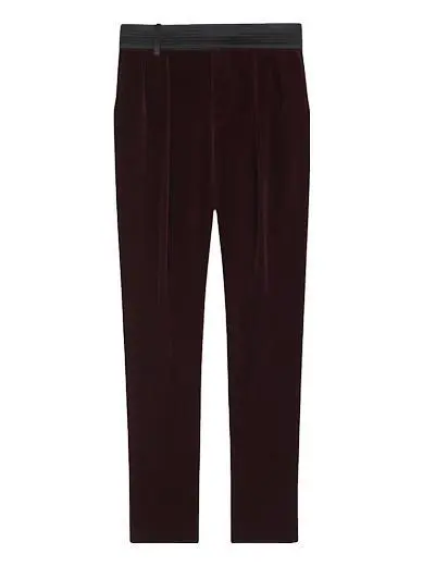 Saint Laurent Velvet Tailored Pants - Black