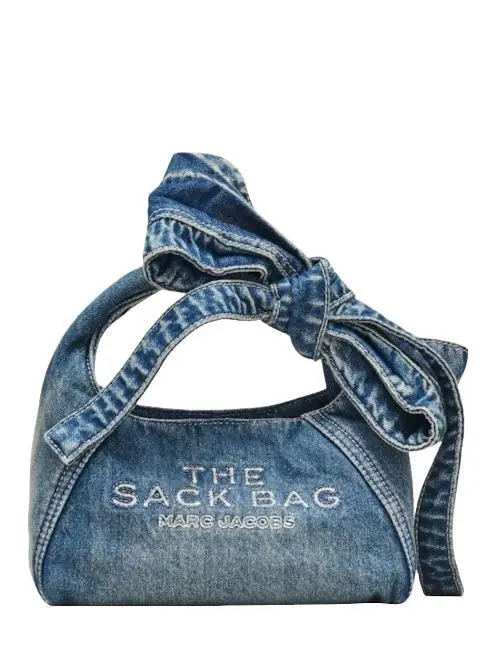 Marc Jacobs Bow Detail Denim Mini Sack Bag - Medium Was