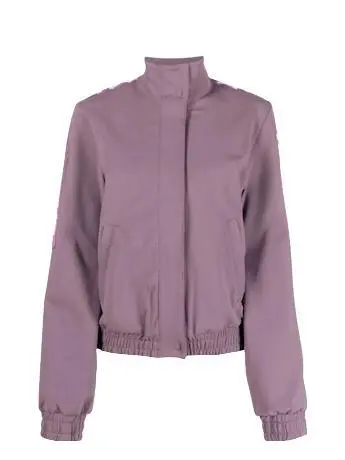 Off-White Logo Band Track Jacket - Purple