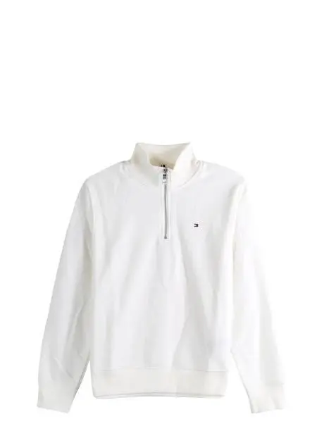 Tommy Hilfiger Terry Half-zip Sweatshirt - Ecru