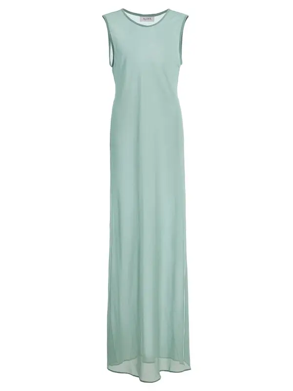 SLOAN Sleeveless Georgette Maxi Dress - Blue