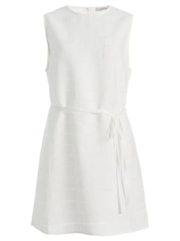 Asceno Sintra Linen-cotton Mini Dress - White