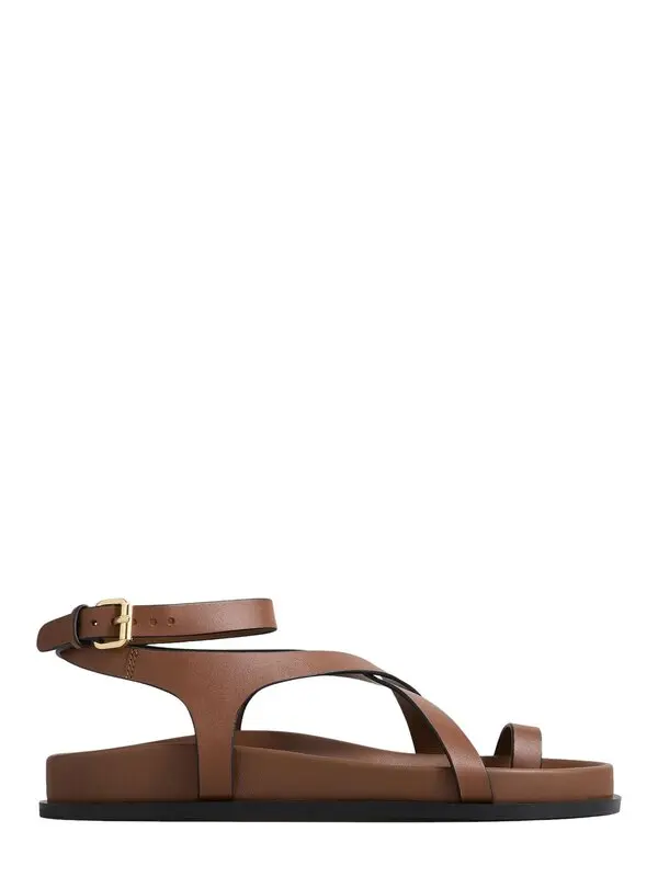 A.emery Jalen Slim Leather Sandals - Brown