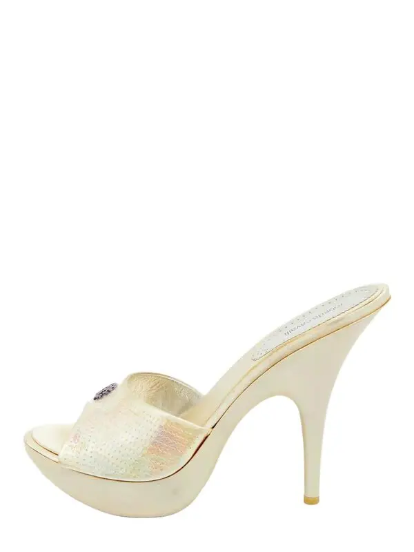 Roberto Cavalli Sequin Embellished Heeled Sandals - Neutrals