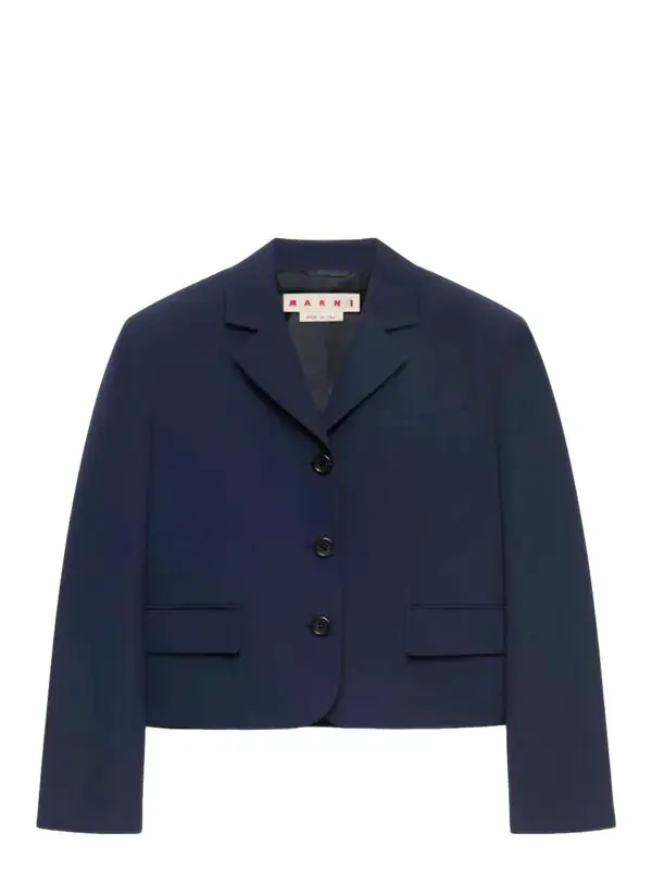 Marni Deep Techno Wool Jacket - Blue