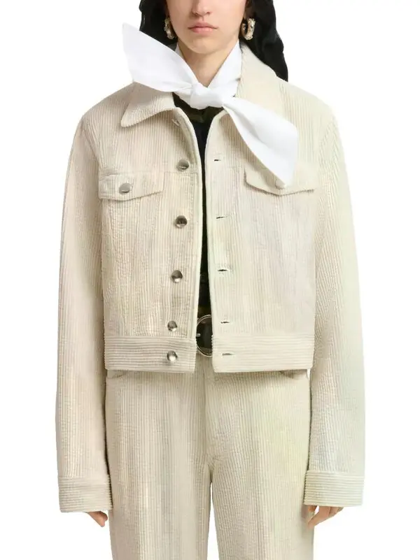 Marni Corduroy Button-up Jacket - Neutrals