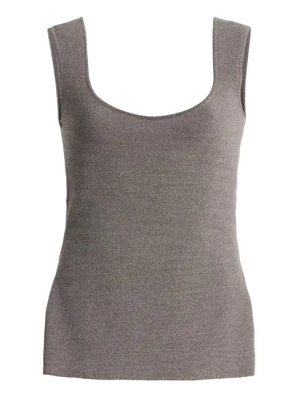 RÓHE Long Knitted Bustier Top - Grey