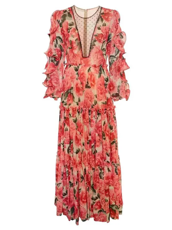 Costarellos Floral-print Maxi Dress - Red