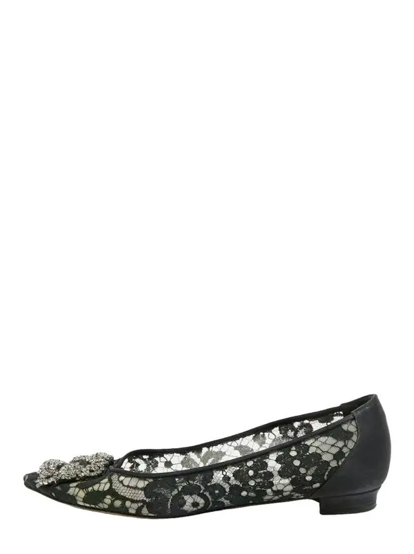 Manolo Blahnik Hangisi Ballet Flats - Black