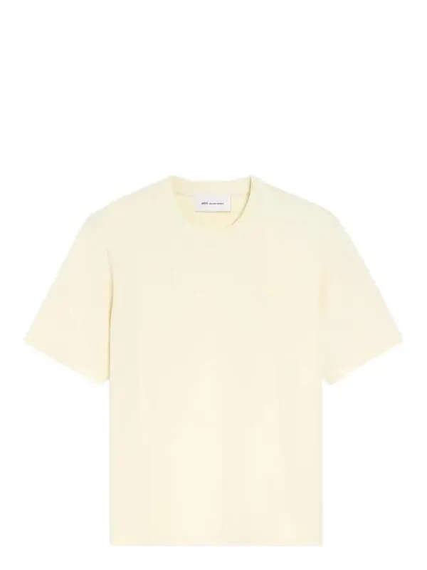 AMI Paris Embossed De Coeur Cotton T-shirt - Neutrals