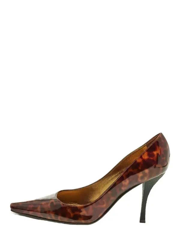SERGIO ROSSI Tortoise-shell Effect Pointed-toe Stiletto Pumps - Brown