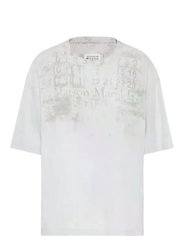 MAISON MARGIELA Numeric-print Cotton T-shirt - Grey
