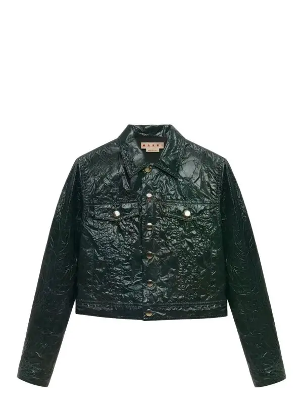 Marni Crinkled Finish Jacket - Green