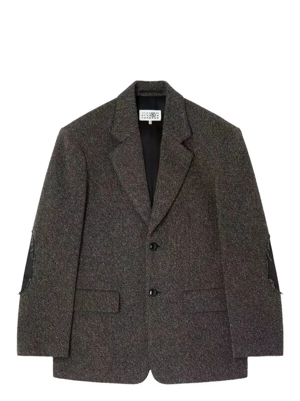 MAISON MARGIELA Wool Tweed Suit Jacket - Brown