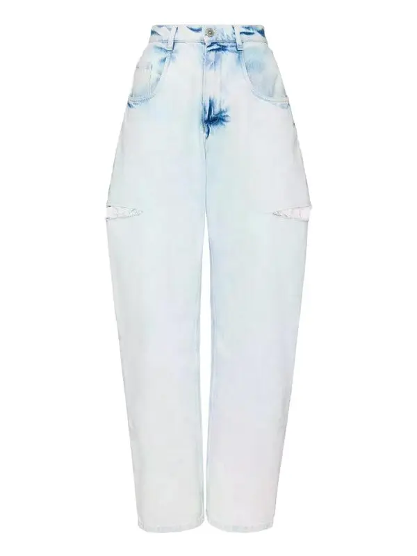 MAISON MARGIELA Slashed Barrel-leg Jeans - Blue