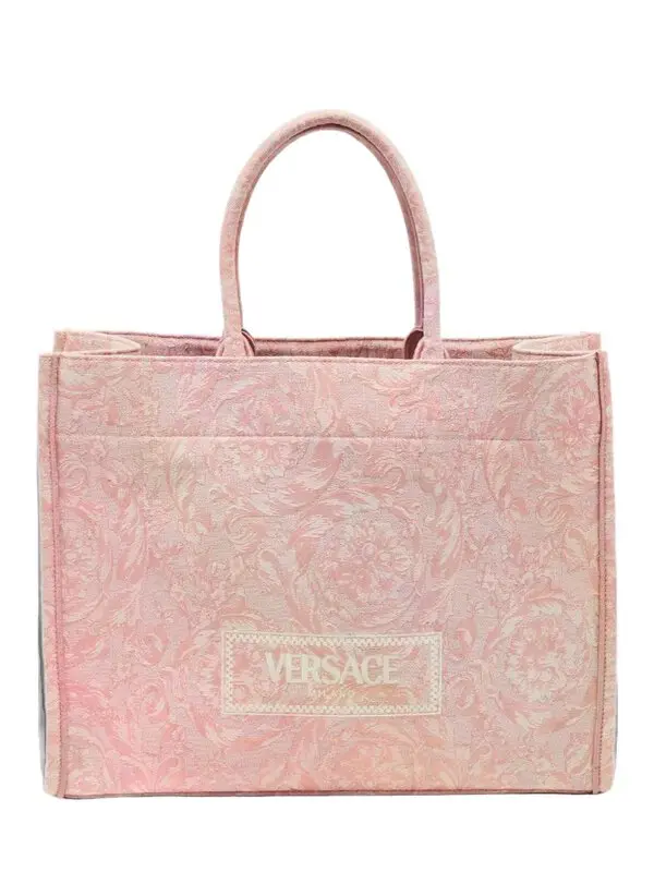 Versace Athena Barocco Jacquard Tote Bag - Pink
