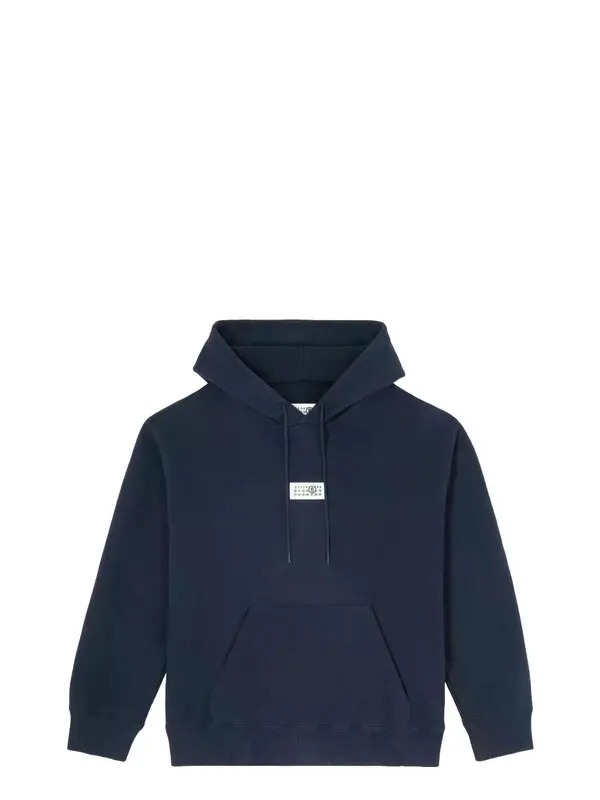 MAISON MARGIELA Unbrushed Cotton Hoodie - Blue