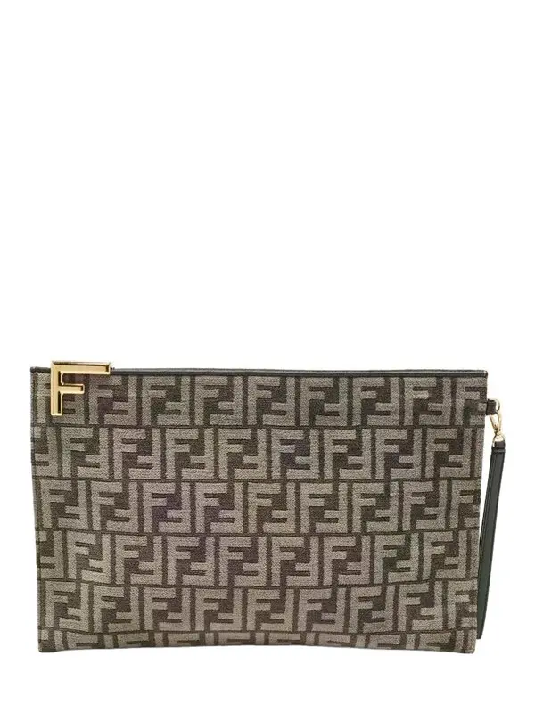 Fendi Zucca Clutch Bag - Grey