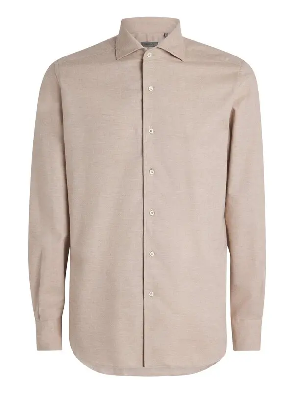 Corneliani Cotton-cashmere Shirt - Beige